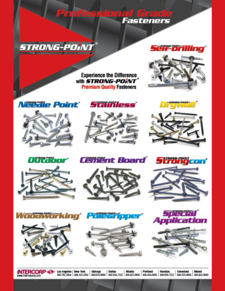 LINE CARDS/BROCHURES – Intercorp | Strong-Point | Fasteners | Screws