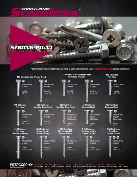Intercorp Catalogs & Resources | Building Fasteners | Construction Screws